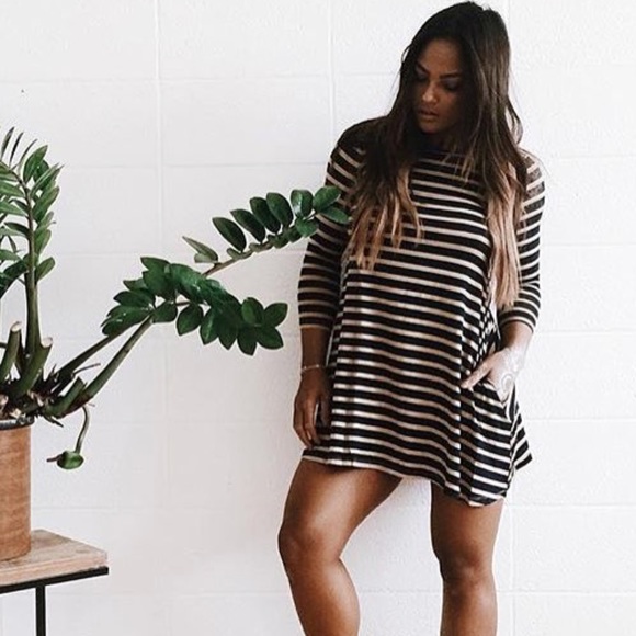 Ava Sky | Dresses | Ava Sky Dress Giada In Navy Stripes | Poshmark